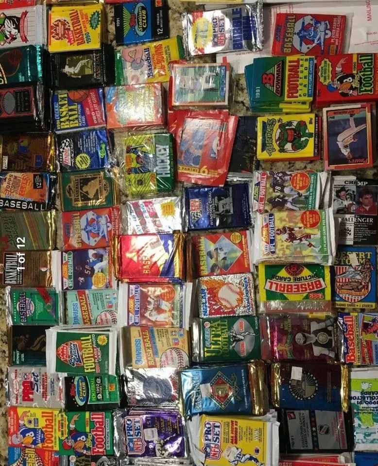 Vintage Unopened MIX Sports Oddball Stickers and Non-Sport Wax Packs 14 ...