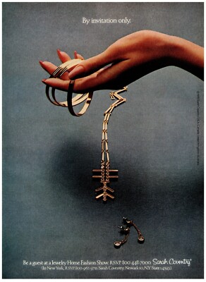 1978 Sarah Coventry Print Ad Invitation Only Jewelry Home Fashion Show ...