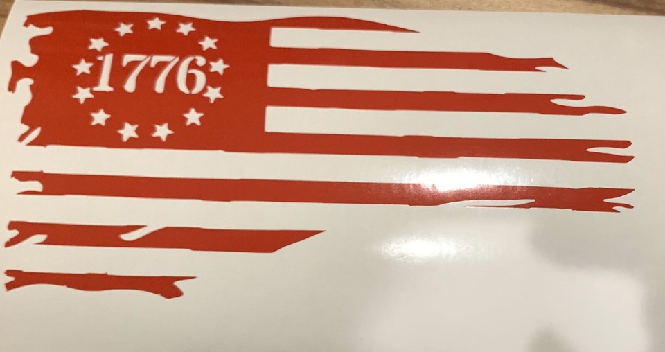 Betsy Ross 1776 Tattered Distressed Flag Decal Sticker for Car Truck ...