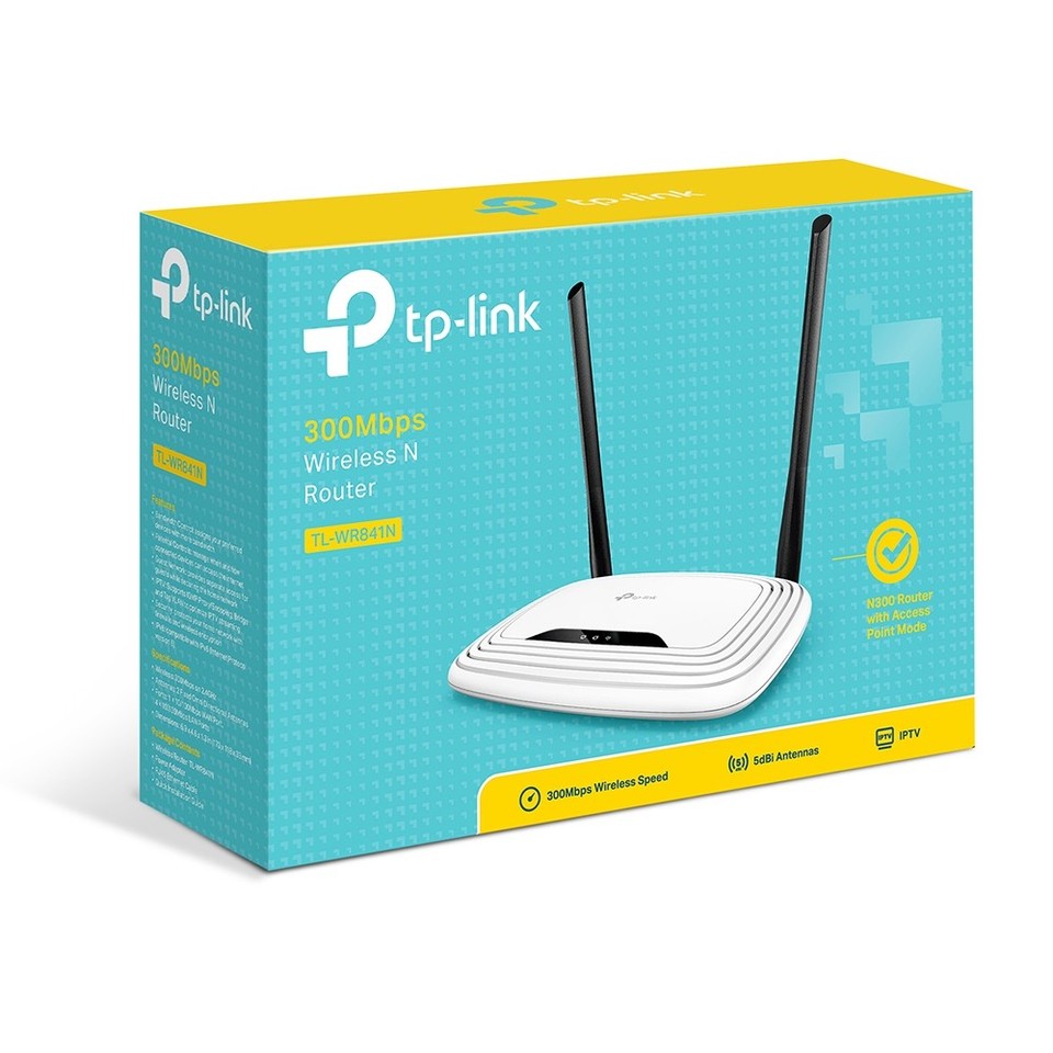 TP-Link TL-WR841N 2.4GHz N300 300Mbps Wireless WiFi Router / AP / Range ...