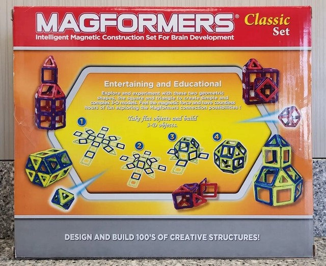 MAGFORMERS Classic Set Magnetic Building Blocks Tiles 30 Pcs 63068 Idea ...