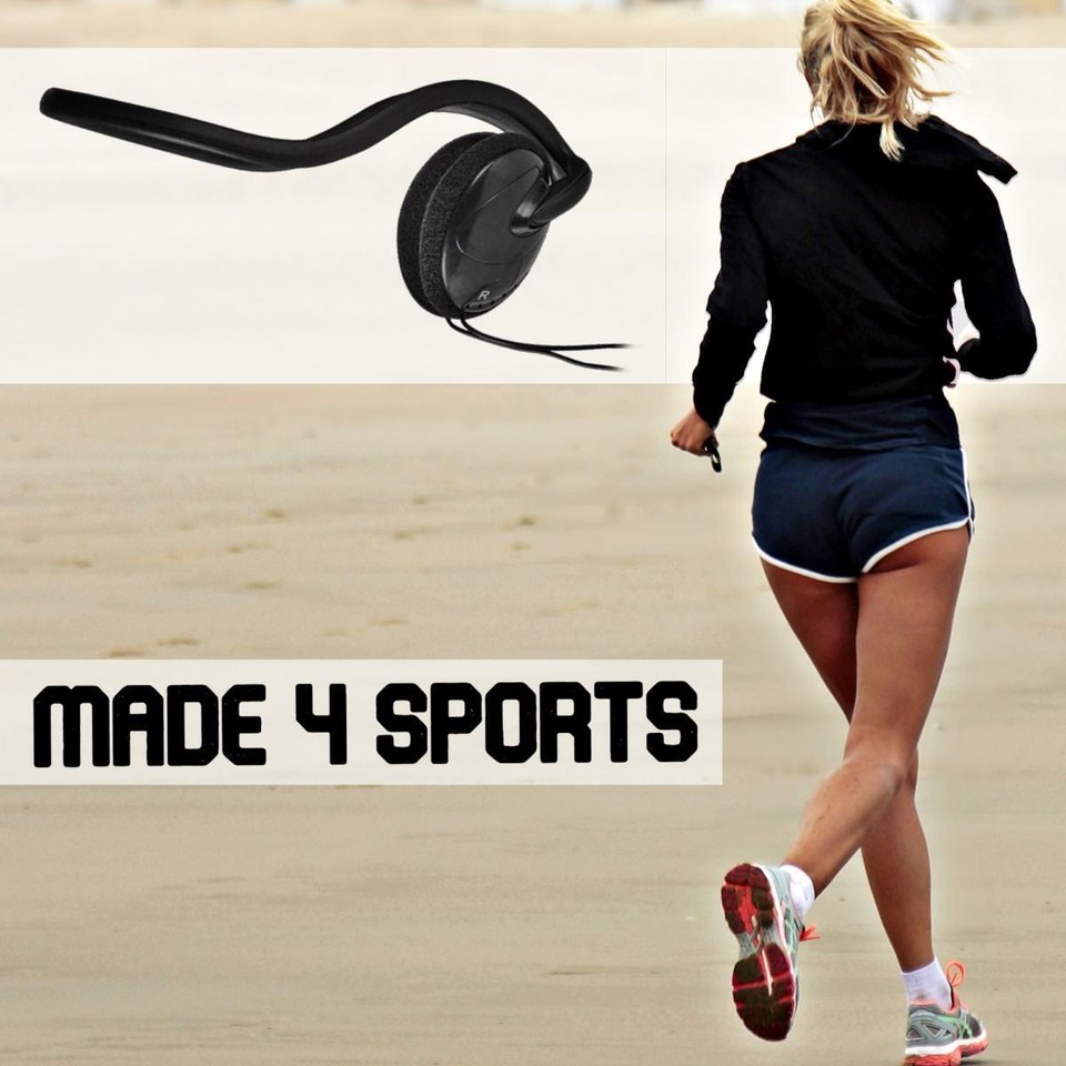 Sport Kopfhörer Nackenbügel 3,5mm kabelgebunden mit Kabel Handy ...