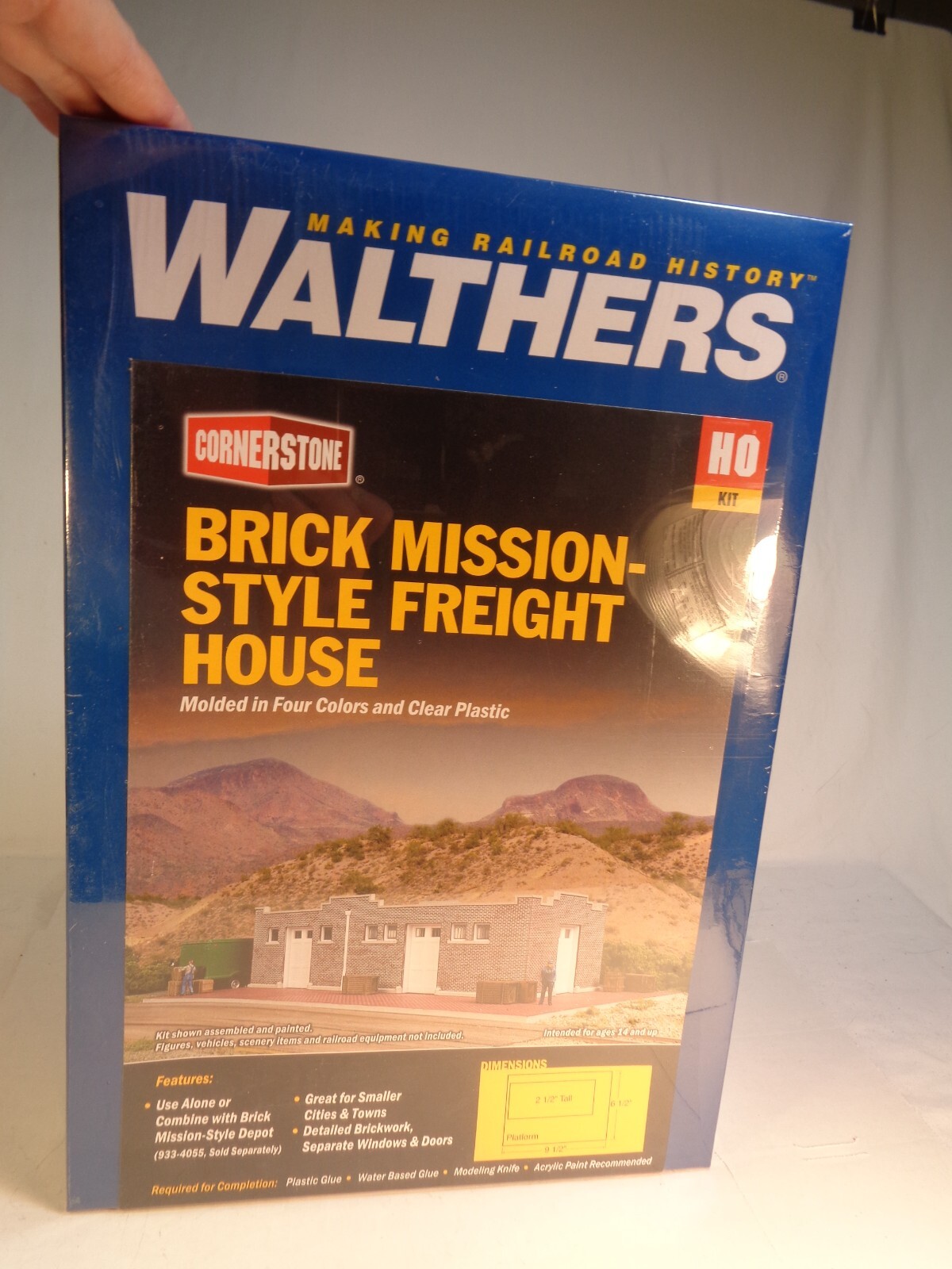 HO Scale Walthers Cornerstone Brick Mission-Style Freight House Kit No ...