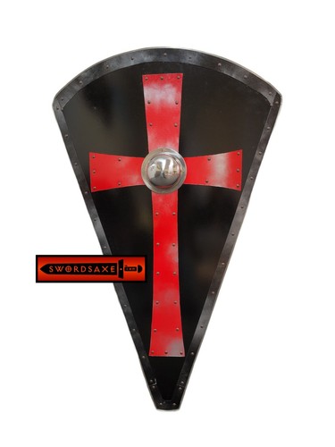 Crusader Teutonic Templar Knight Medieval Red Metallic Cross Wooden ...