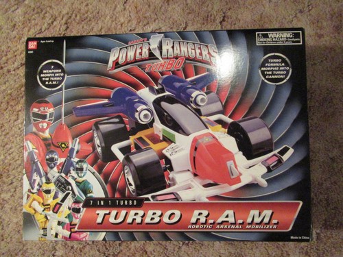 1996 BANDAI POWER RANGERS TURBO RAM ROBOTIC ARSENAL MOBILIZER COMPLETE ...
