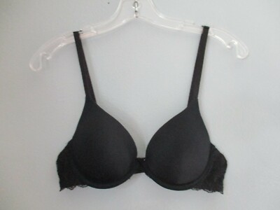 SO Women's Bra Size 32 B Solid Black Underwire Bra | eBay