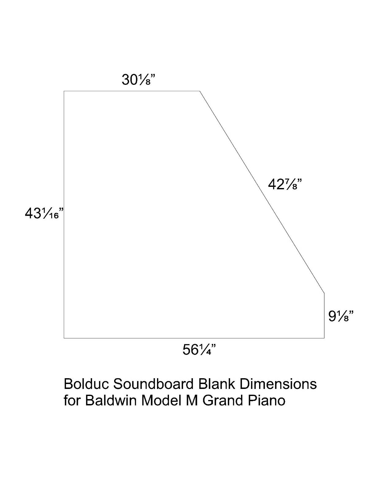Solid Spruce Bolduc Soundboard Blank for Baldwin Model M Grand Piano | eBay