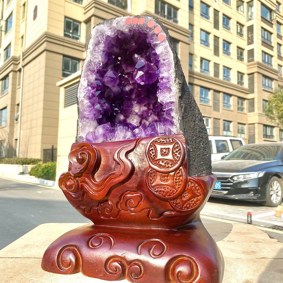 30.34LB Natural Brazilian Amethyst Crystal Cave Stone Cluster Quartz ...