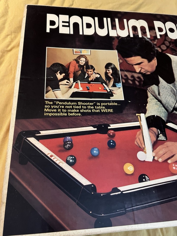 Vintage 1973 Aurora Pendulum Pool Mini Billiards Table Board Game ...