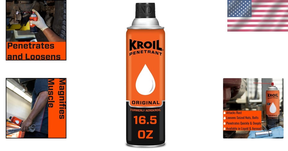 Penetrating Oil Spray Rust Remover Metal Lubricant Chain Hinge Cleaner ...