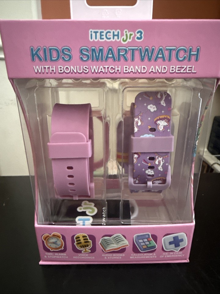 iTech Jr 3 Kids Smartwatch – Unicorn Edition with Bonus Band & Bezel ...
