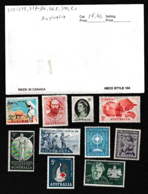 Australia small collection of stamps on dealers card | eBay