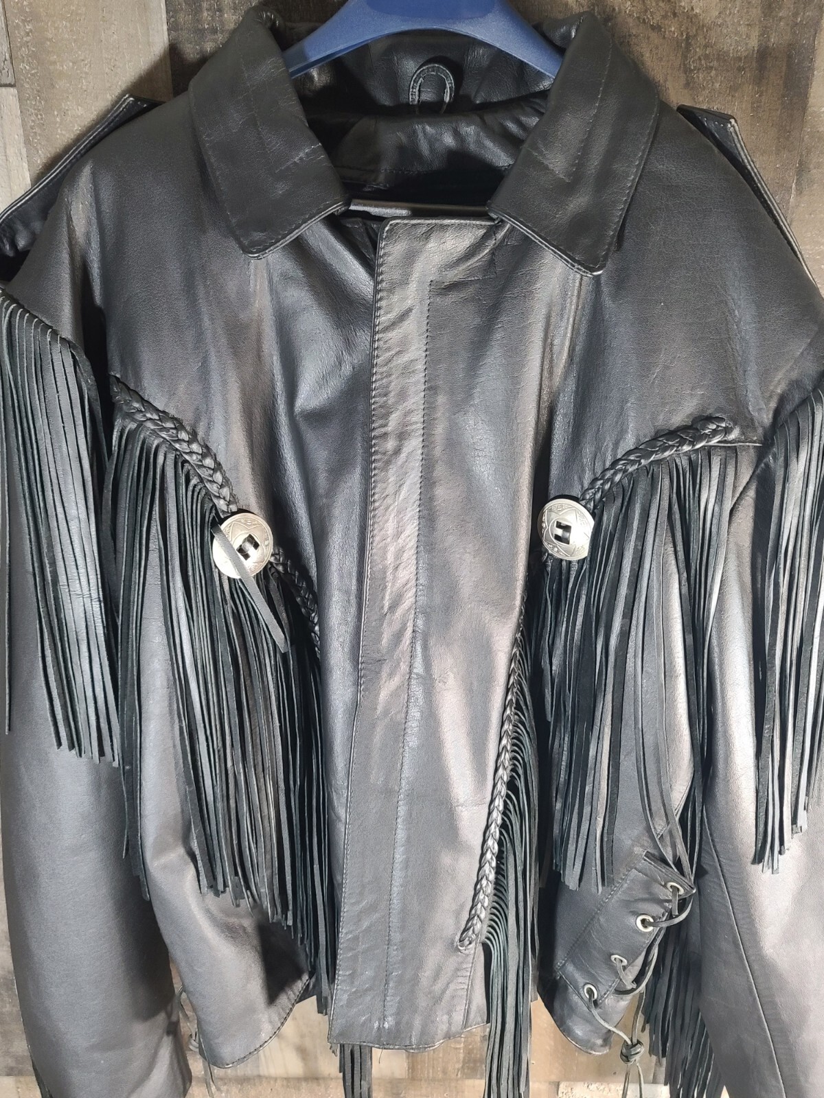 NEW Mens Hawg Riders Fringe Motorcycle Jacket MJ2008 Black Multiple ...