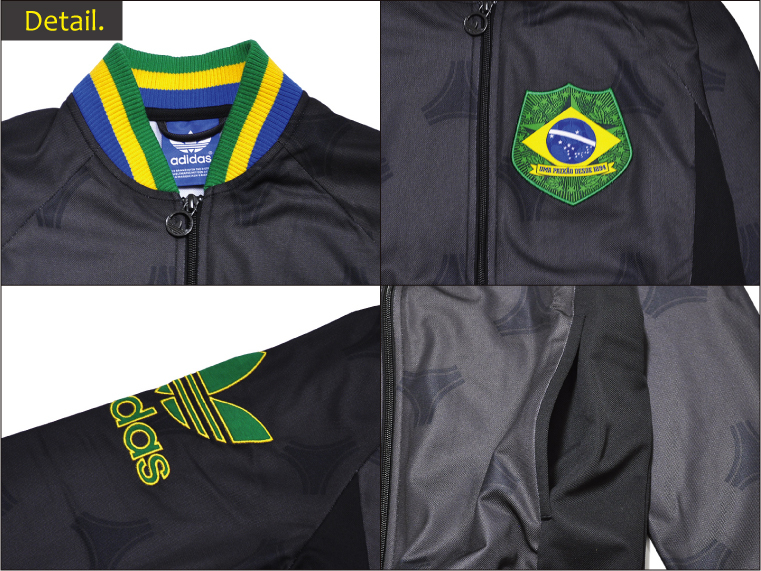 adidas Retro Brazil Brasil TT Track Top Soccer Zip Jacket Black Men ...