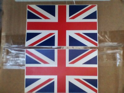2 x England Union Jack Great Britain Car Van Caravan Bike Window Vinyl ...