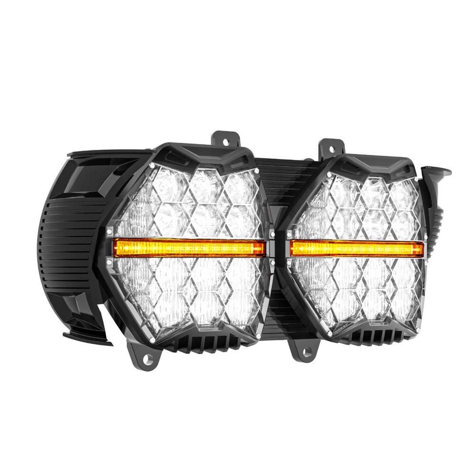 DOT 240W LED Double Headlight High Low Beam Waterproof For Road Glide ...