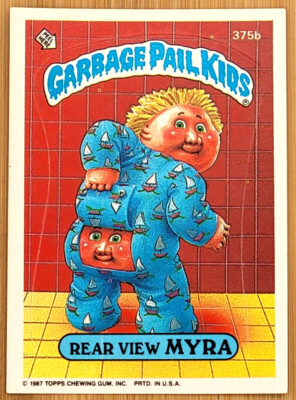 1987 TOPPS GARBAGE PAIL KIDS REAR VIEW MYRA 375B MULTIPLE DOT SPLOTCH ...