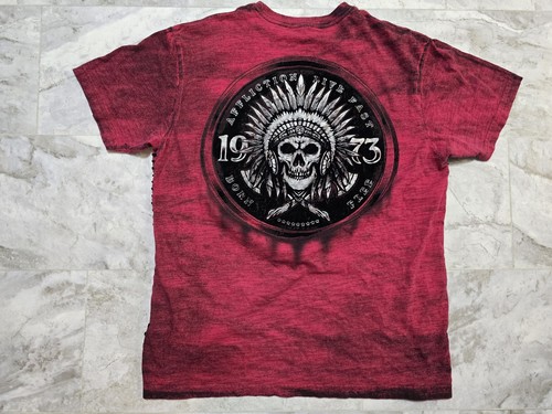 Affliction Live Fast American Customs Native Grease T Shirt Mens Sz XL ...