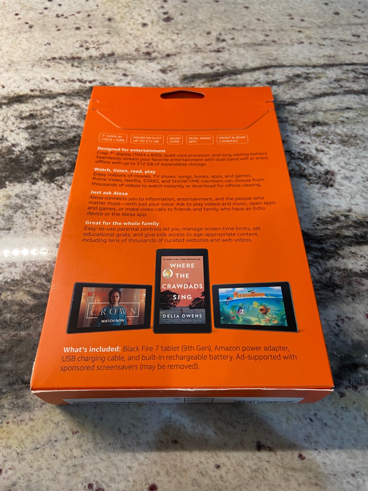 Amazon Fire 7 (9th Gen) M8S26G 16GB Wi-Fi Alexa 7'' Tablet - Black for ...