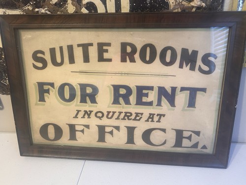 ANTIQUE FRAMED SUITE ROOMS FOR RENT INQUIRE AT OFFICE RENTAL SIGN ...