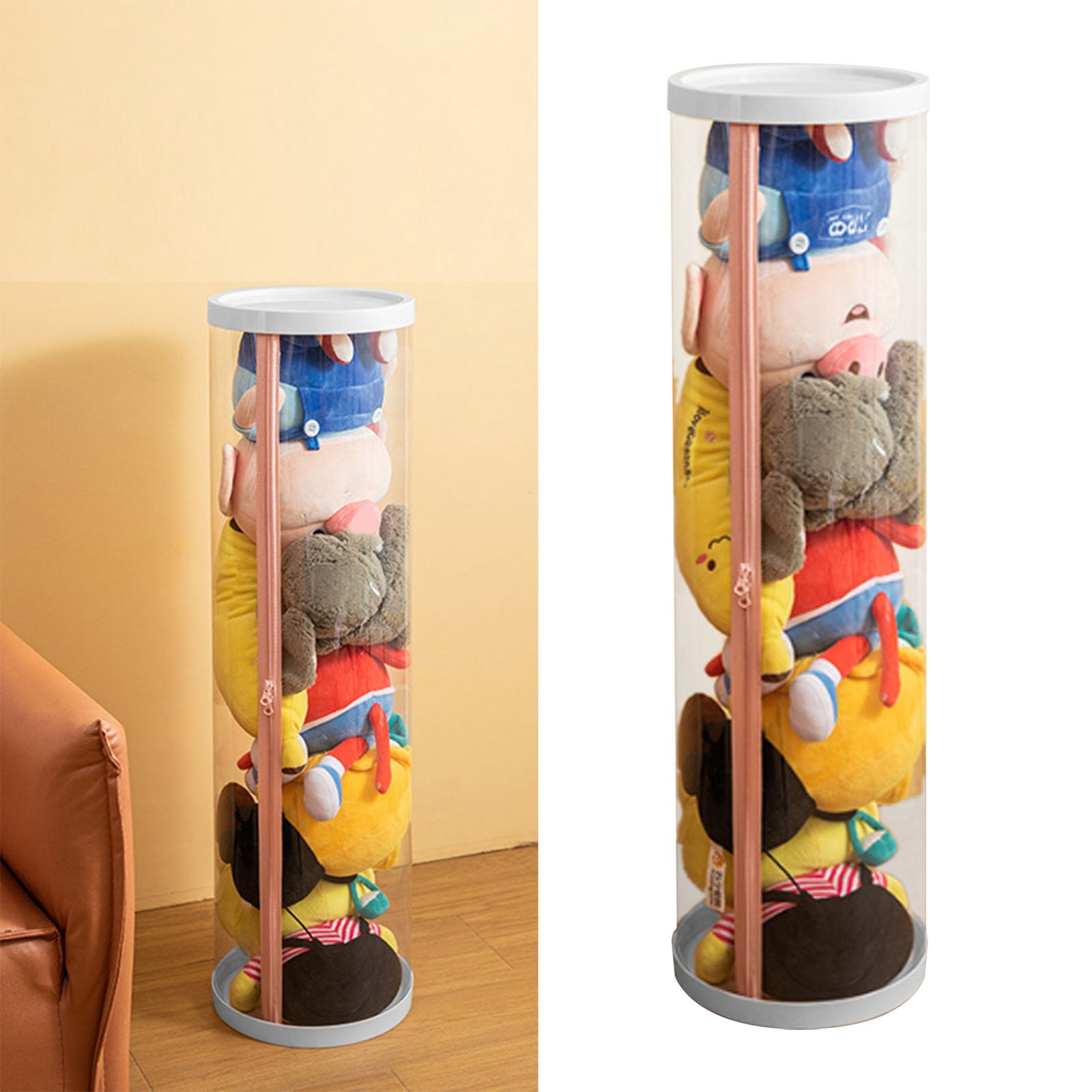 Stuffed Animal Storage Bucket Transparent Doll Storage Bucket Space HL ...