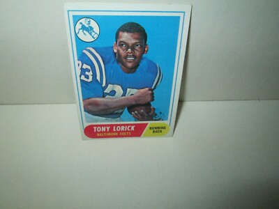 TONY LORICK 1968 Football card Topps #204 Vintage BALTIMORE COLTS RB Nm ...