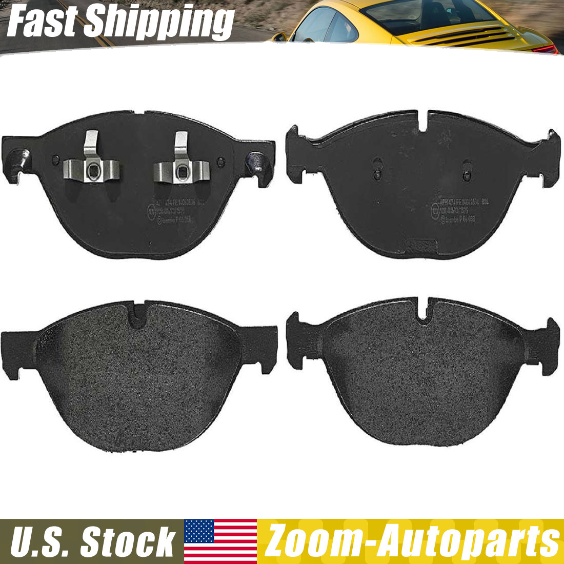 For BMW X5 X6 Brembo Front Low-Metallic OE Equivalent Pad Brake Pad Set ...