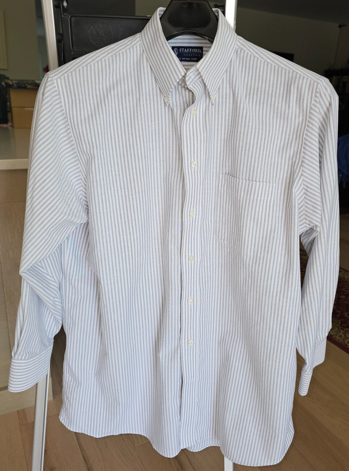 Dress Shirt Long-Sleeve, Stafford, Size 16.5 32-33, New, Flawless, Free ...