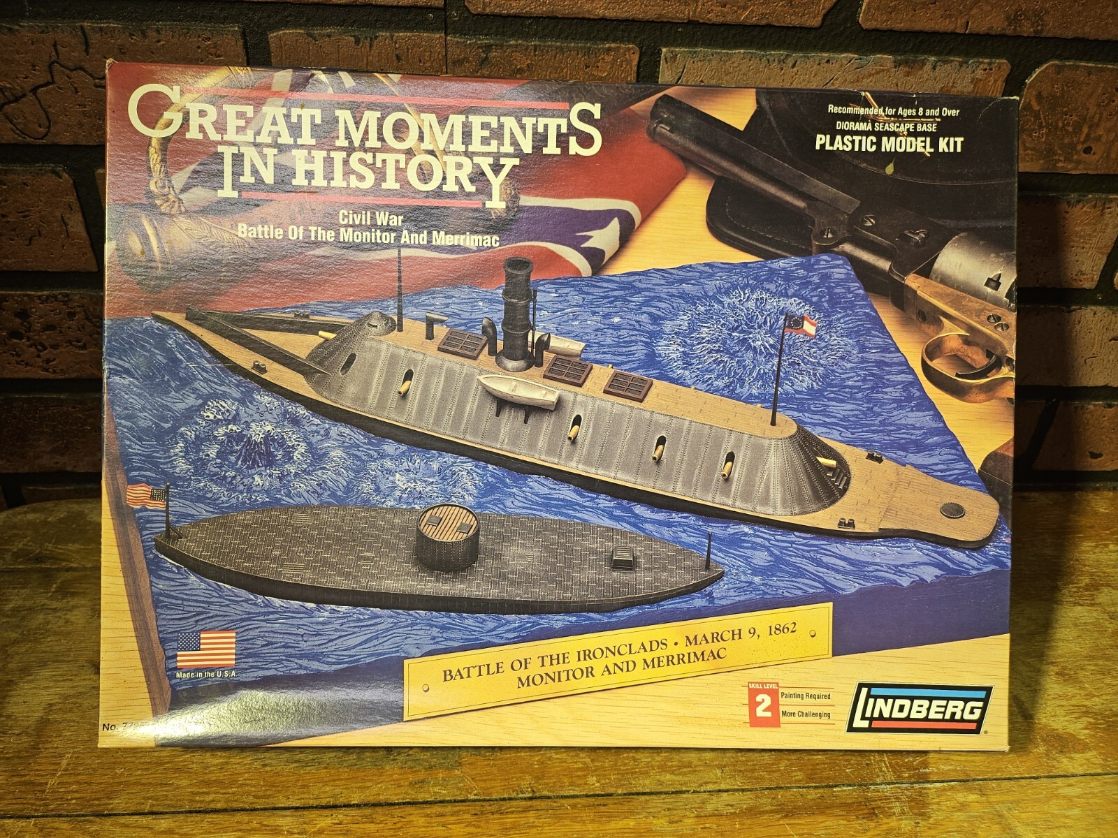 Civil War Battle Of Monitor Merrimac Lindberg Model Kit Great Moments ...