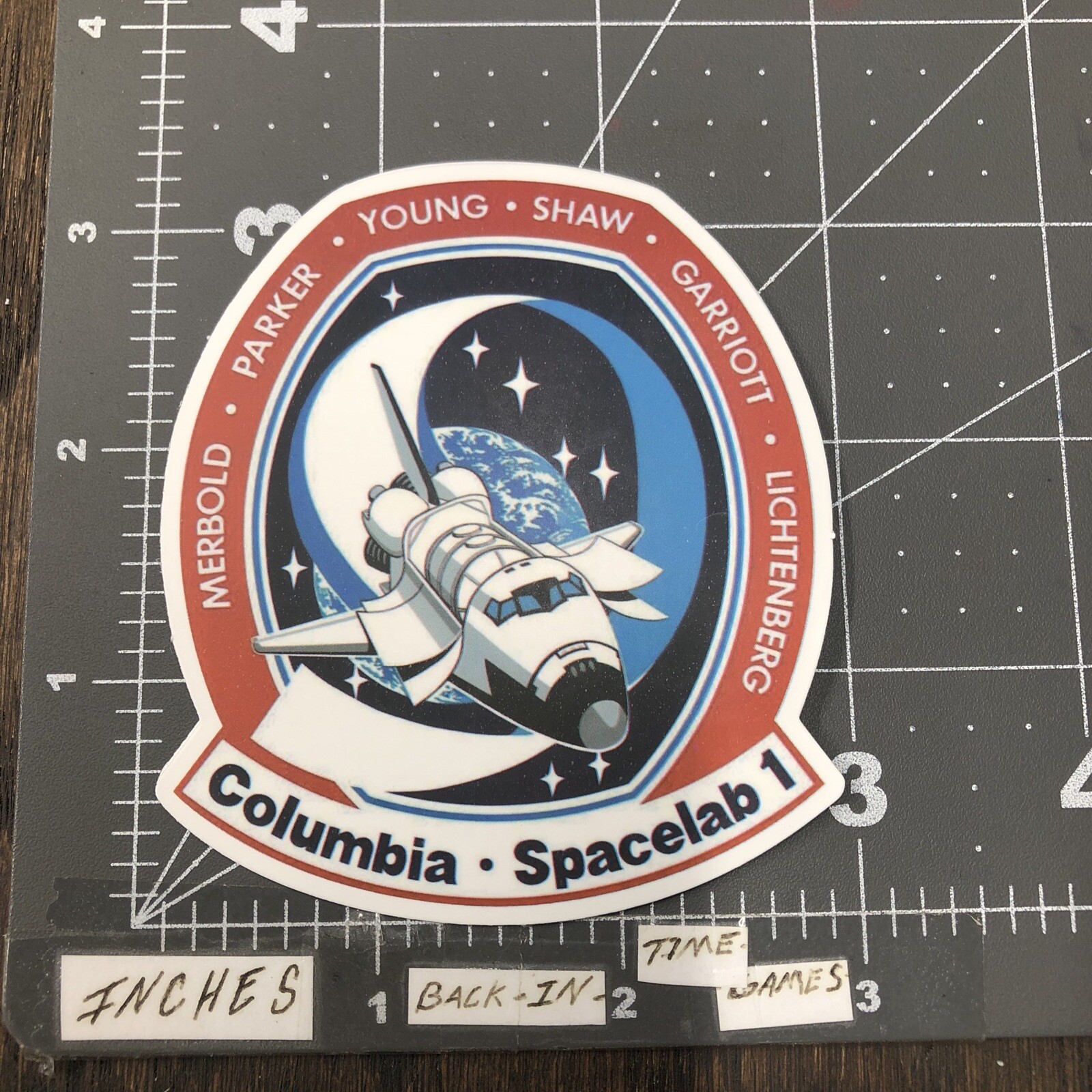 NASA Space Mission STS-9 Sticker For Skateboard Bottle Guitar Phone Ect Mat27 | eBay