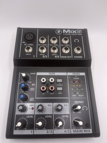Mackie Mix5 5-Channel Compact Mixer for Live Sound 613815621928 | eBay