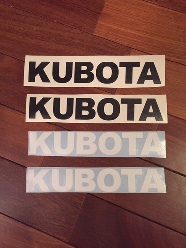 KUBOTA TRACTOR VINYL DECAL STICKER - SET OF 2 - BLACK or WHITE Diesel ...