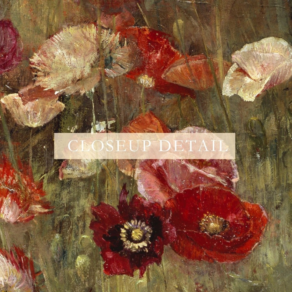 1800s Poppy Field Landscape Painting Giclee Print on Fine Art Paper | eBay