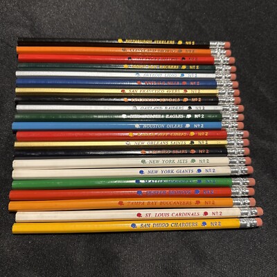 1970's NFL Football Team Pencils Faber Castell Pick From List New ...