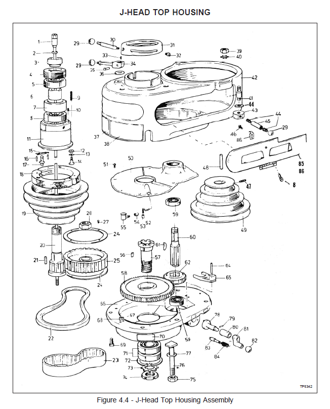 BRIDGEPORT Drawbar For J Head Step Speed Vee Belt head 7/16 Thread 20/1 ...