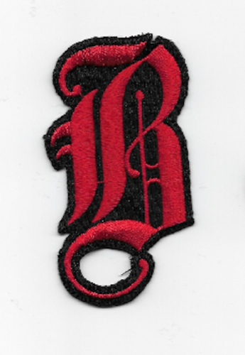 1" Old English Embroidered Red Patch Pick Letters Iron On or Sew On | eBay