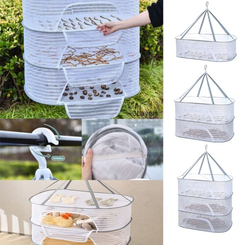 Foldable Herb Dryer Mesh Storage Vegetable Dishes Dryer Cage Household ...