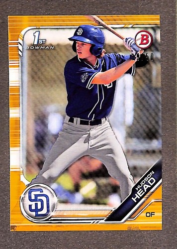 2019 Bowman Draft Gold #BD-69 Hudson Head /50 | eBay