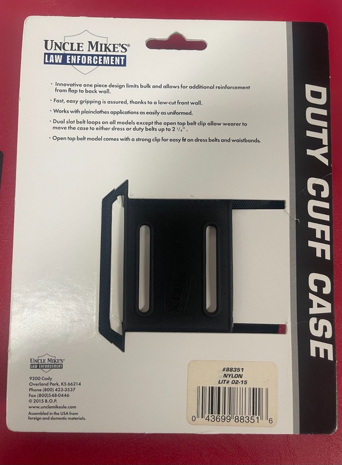 Uncle Mike's Duty Cuff Case Nylon Mod. 88351 | eBay