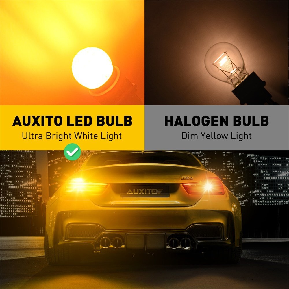 3000K 3157 3757 LED Rear Turn Signal Light Bulbs Blinker Anti Hyper ...