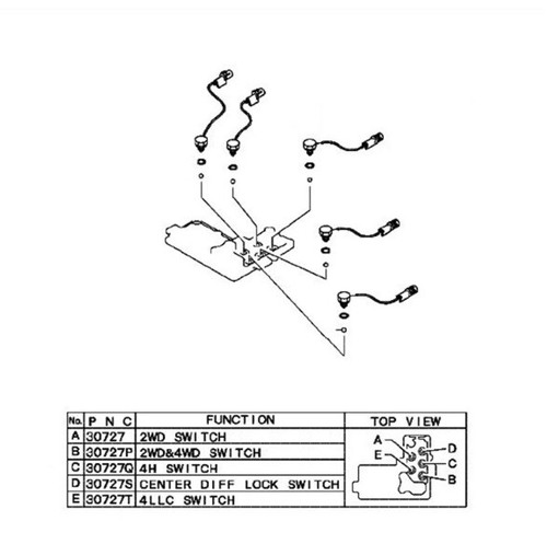 KIT 5 bulbi 4WD mitsubishi PAJERO MR580151 MR580152 MR580153 MR580154 ...