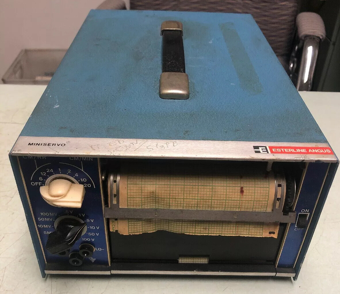 Esterline Angus MS401BB AC Miniservo Chart Recorder S-22243-1A 30 Day ...