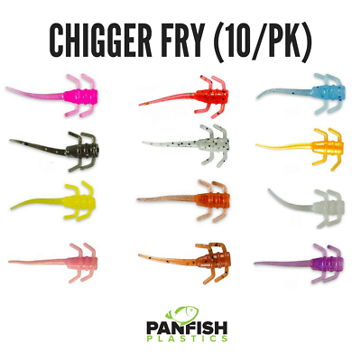 Panfish Plastics Chigger Fry Micro Soft Plastics (10 Per Pack) | eBay
