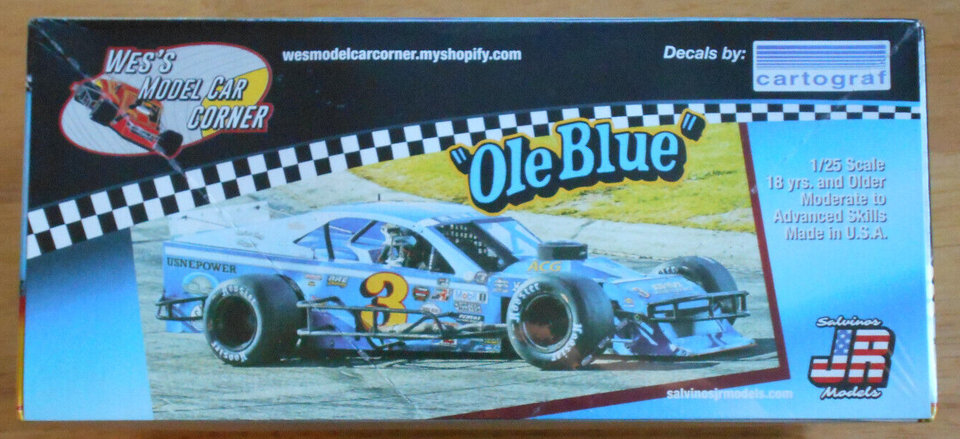 KIT # 3 OLE BLUE BRE RACING ASPHALT MODIFIED RACE CAR KIT - 1/25 (LTD ...