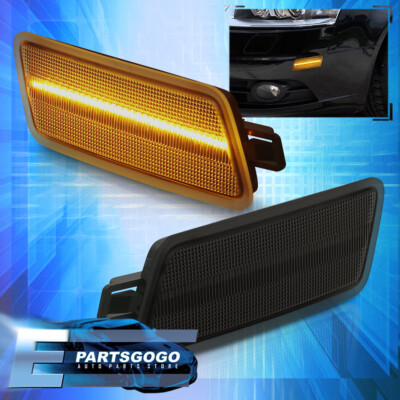 For Audi A6 C6 05-11 Front Amber LED Side Marker Lights Replacement ...