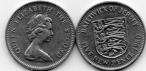 OLD Large 5p COINS 1968 to 1989 5 NEW PENCE UK & JERSEY COIN HUNT L@@K ...