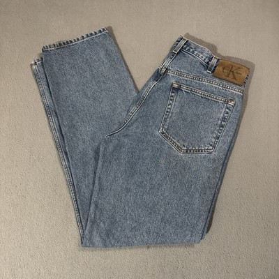 Calvin Klein CK Vtg Stone Wash Blue Jeans Denim Pants W36 L34 Baggy ...