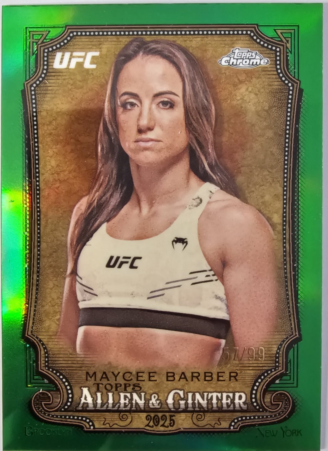 2025 Topps Chrome UFC - Allen and Ginter Maycee Barber #AAG-3 Green ...