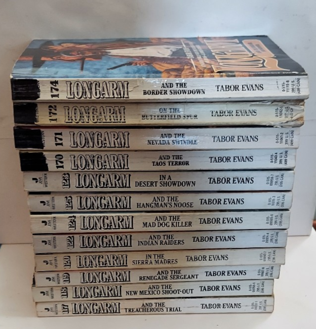 Lot of 12 Longarm Series by Tabor Evans Vintage Adult Western Paperback ...