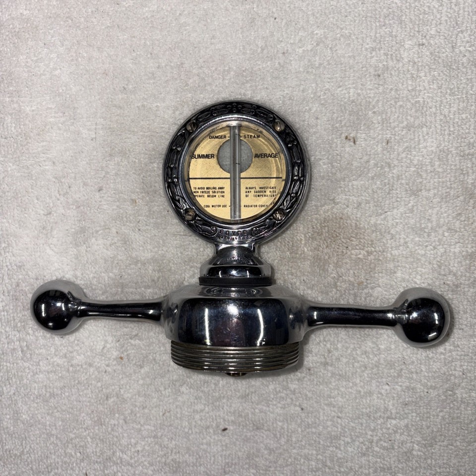 Vintage Ford Model T Radiator Cap/Chrome Boyce MotoMeter, Wreath Rim ...